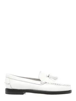 SEBAGO Stacked-heel Leather Loafers - White