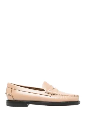 SEBAGO Stacked-heel Leather Loafers - Neutrals