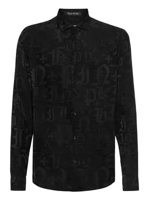Philipp Plein Gothic Plein-print Shirt - Black