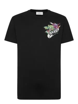 Philipp Plein Tattoo-print Cotton T-shirt - Black