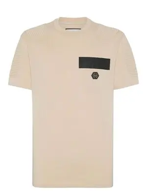 Philipp Plein Logo-appliqué Cotton T-shirt - Neutrals