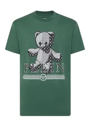 Philipp Plein Teddy Bear Cotton T-shirt - Green