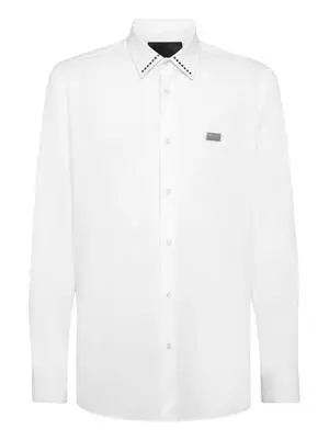 Philipp Plein Stud-detailing Poplin Shirt - White