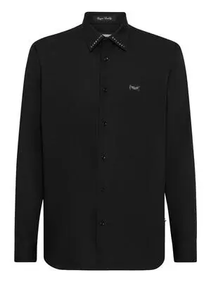 Philipp Plein Stud-detailing Poplin Shirt - Black