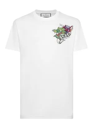 Philipp Plein Tattoo-print Cotton T-shirt - White