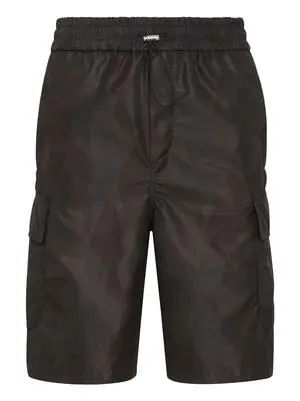 Philipp Plein Drawstring Cargo Shorts - Black
