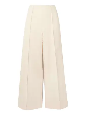 EMILIA WICKSTEAD Daffy Cotton-blend Canvas Wide-leg Trousers - Ivory