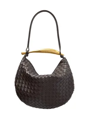 Bottega Veneta Sardine Intrecciato Leather Shoulder Bag - Brown