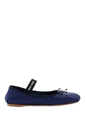 Miu Miu Satin Ballet Flats - Blue