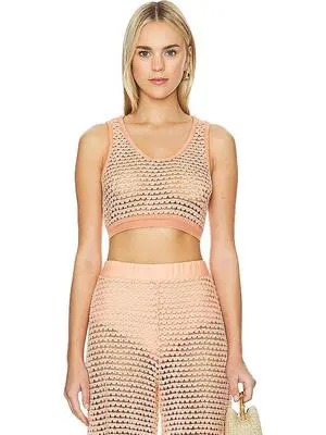 Agua Bendita X Brit Crop Top - Shan Peach