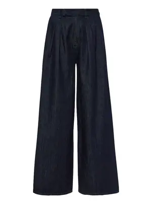 THE FRANKIE SHOP Nolan High-rise Wide-leg Jeans - Blue
