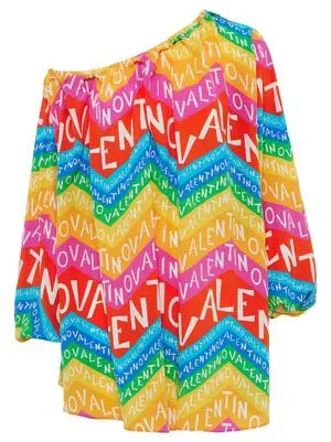 Valentino Garavani Chevron 24 Silk Minidress - Multicoloured