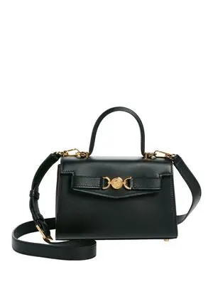 Versace Medusa Top Handle Bag - Black-versace Gold