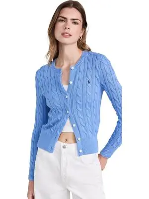 Polo Ralph Lauren Cotton Cable Knit Cardigan - New Litchfield Blue
