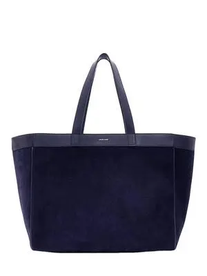 ANINE BING Medium Rio Tote - Navy Suede