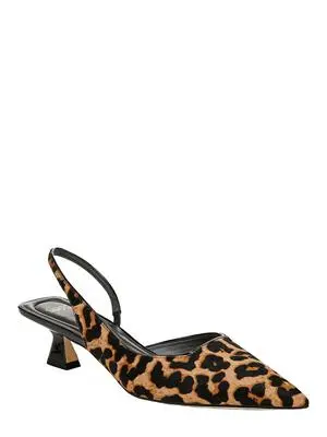 Franco Sarto Devin Slingback Kitten Heel Pumps - Brown