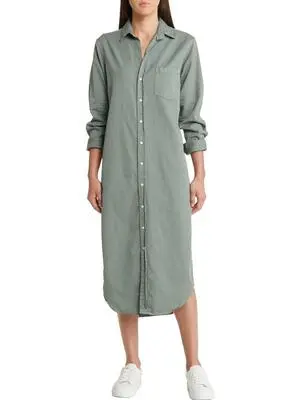 Frank & Eileen Frank & Eileen Rory Long Sleeve Denim Maxi Shirtdress Thyme