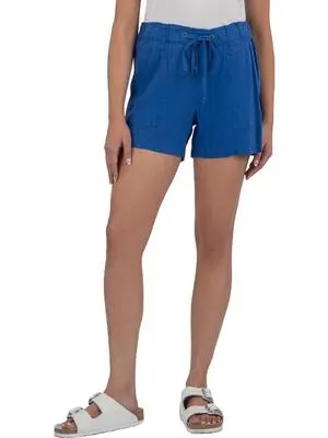 Kut From The Kloth KUT From The Kloth Katana Drawstring Linen Blend Shorts Cobalt