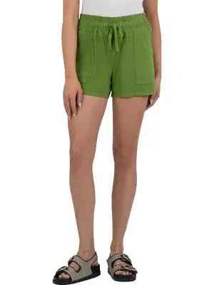 Kut From The Kloth KUT From The Kloth Katana Drawstring Linen Blend Shorts Wheatgrass