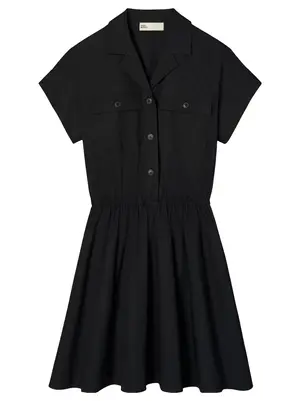Tory Burch Belted Shirt Dress - Black