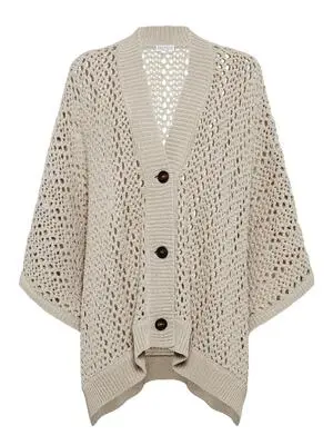 BRUNELLO CUCINELLI V-neck Open-knit Cardigan