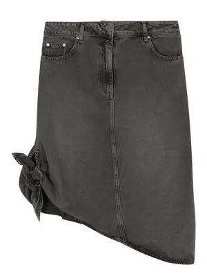 Remain Birger Christensen Drapy Denim Mini Skirt - Grey