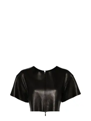 MATICEVSKI Maticevski Cropped Leather T-Shirt
