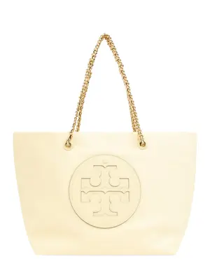 Tory Burch Ella Logo-patch Tote Bag - Neutrals