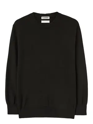 JIL SANDER Crew-neck Wool Jumper - Black