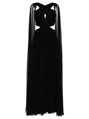 Zuhair Murad Silk-chiffon Cape Gown - Black