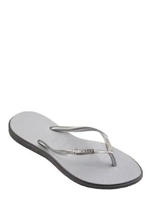 Havaianas Havaianas Slim Pointed Toe Flip Flop Steel Grey