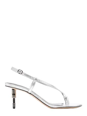 Coperni Jack 70mm Leather Sandals - Silver