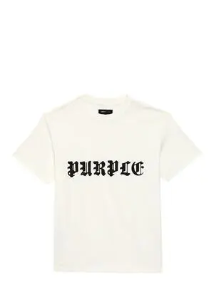 PURPLE BRAND Gothic Wordmark T-shirt - White