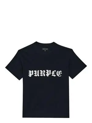 PURPLE BRAND Gothic Wordmark T-shirt - Black