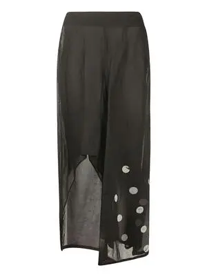 Yohji Yamamoto Asymmetric Midi Skirt - Black