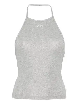 OFF-WHITE Logo-print Halterneck Top