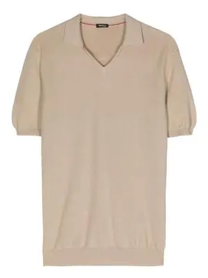 Kiton Fine-knit Cotton Polo Shirt - Neutrals