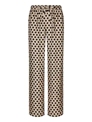 Dolce & Gabbana Polka Dot-print Trousers - Brown