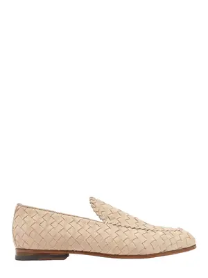 SCAROSSO Scarosso Vittorio Interwoven Suede Loafers