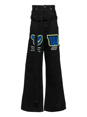 Off-White Vars Hamer Wide-leg Jeans - Black
