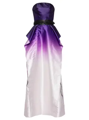 SAIID KOBEISY Gradient-effect Strapless Gown - Purple