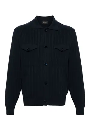 Brioni Spread-collar Buttoned Cardigan - Blue