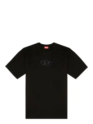 DIESEL® Cut-out Organic Cotton T-shirt - Black