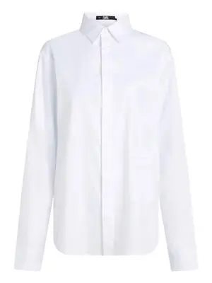 Karl Lagerfeld Monogram-embroidered Shirt - White