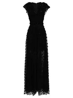 SAIID KOBEISY Saiid Kobeisy Beaded Tulle Gown