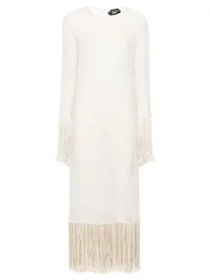 TALLER MARMO Nile Fringed Midi Dress - Neutrals