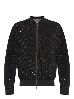 Dsquared2 Sequinned Bomber Jacket - Black
