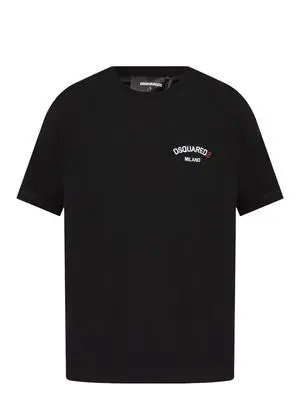 DSQUARED2 Logo-embroidered Cotton T-shirt