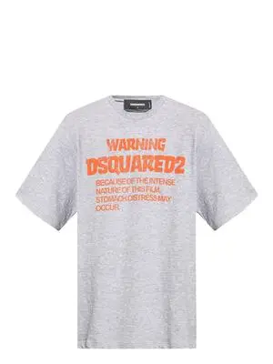 Dsquared2 Slogan-print Cotton T-shirt - Grey