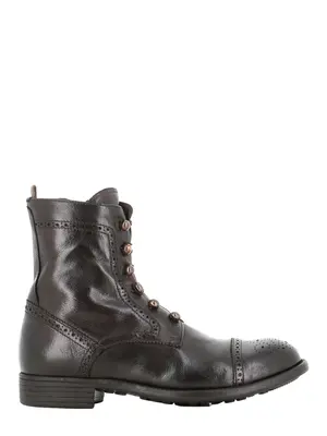 OFFICINE CREATIVE Lace-Up Leather Boots